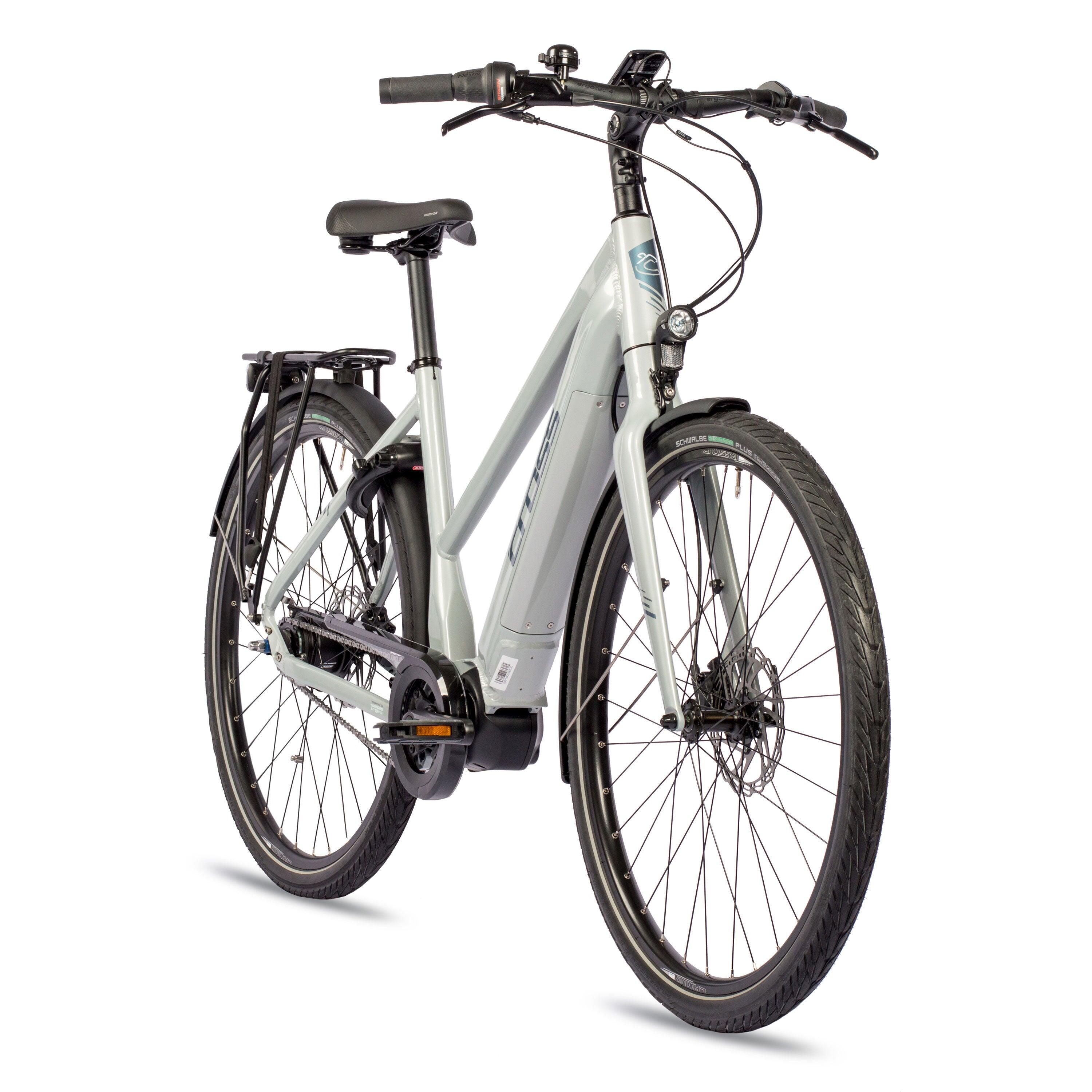 28" E-BIKE DAMES STADFIETS NOVA SHIMANO STEPS E-6100 504WH 8 VERSNELLINGEN | Decathlon