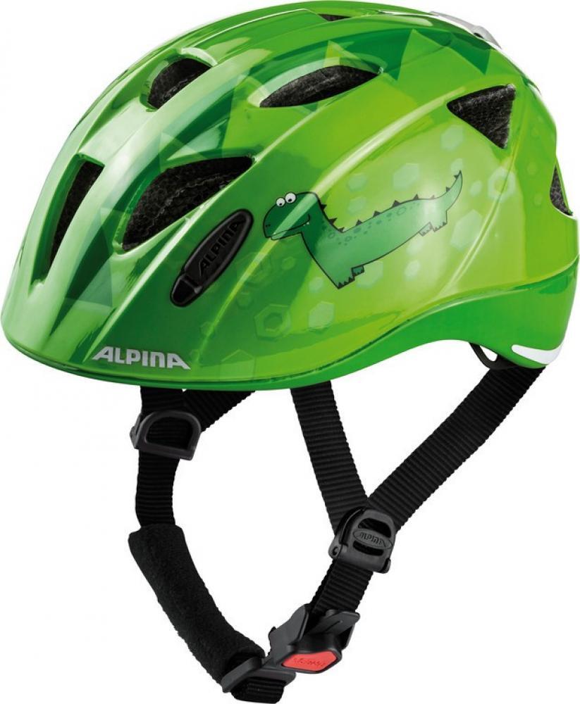 Olympic Sportswear Alpina Kids Helmet Ximo Flash Green Dino 47-51 ...