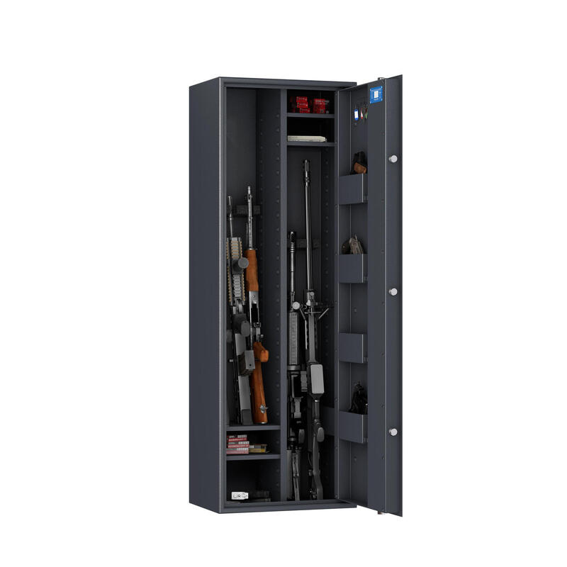 ARMOIRE FORTE MODULABLE POUR FUSILS WT6010 - 12 ARMES - SERRURE À CLÉ ...