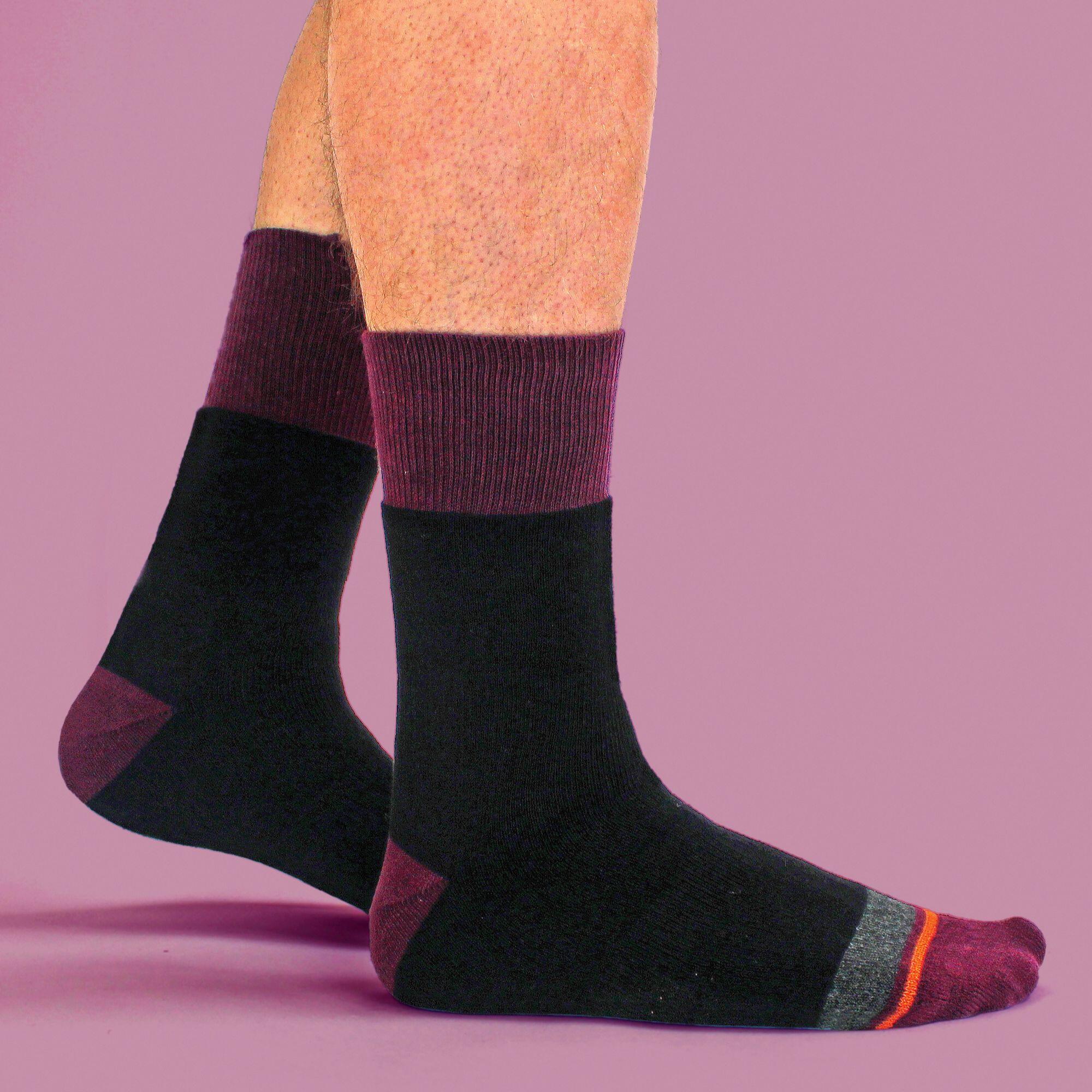 3 Pack Mens Cushioned Anti Blister Dual Layer Hiking Socks | Decathlon