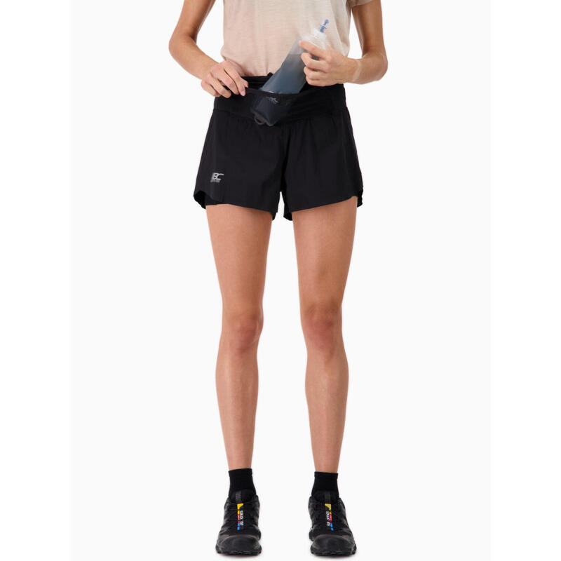 BODYCROSS Dames 2-in-1 hardloopshort met zakriem | Decathlon