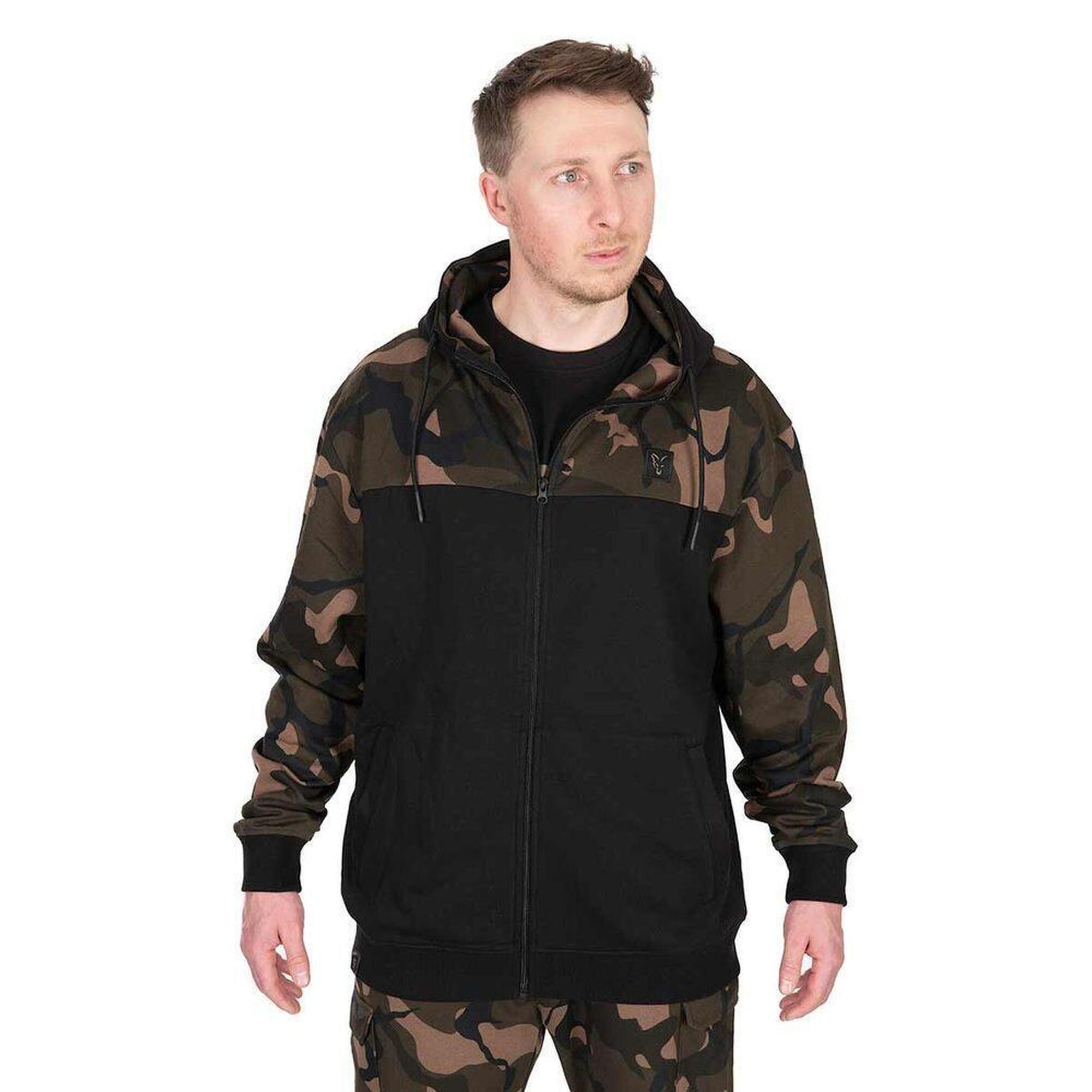 Fox Mikina LW BLack / Camo Split Zip Hoody - XXL FOX - Decathlon