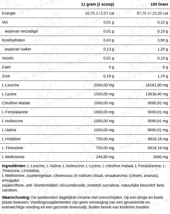 Essential Amino Stack - Essentiële Aminozuren - Tropical - 500 gram XXL ...