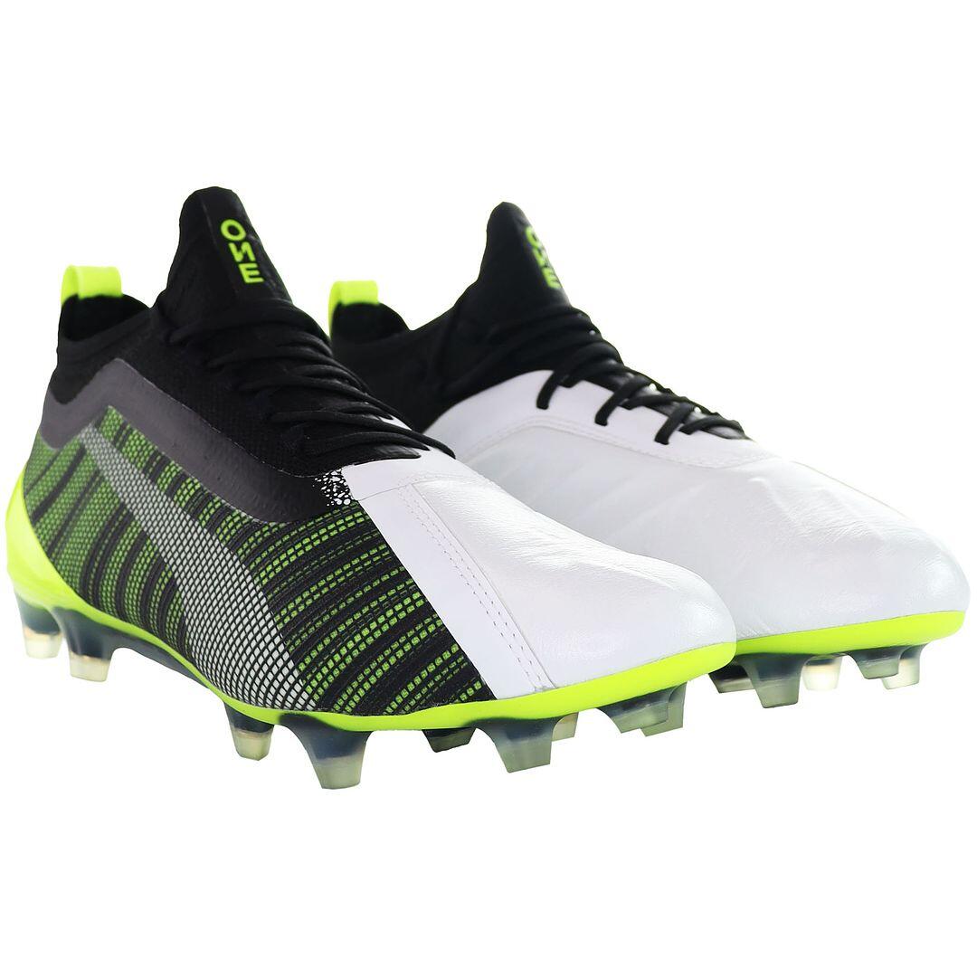 Puma One 5.1 FG/AG Mens Black/Green Football Boots PUMA | Decathlon