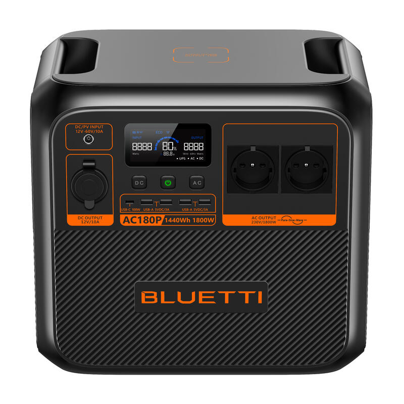 BLUETTI - Kit stație de alimentare BLUETTI AC180P cu panou solar 100 W ...