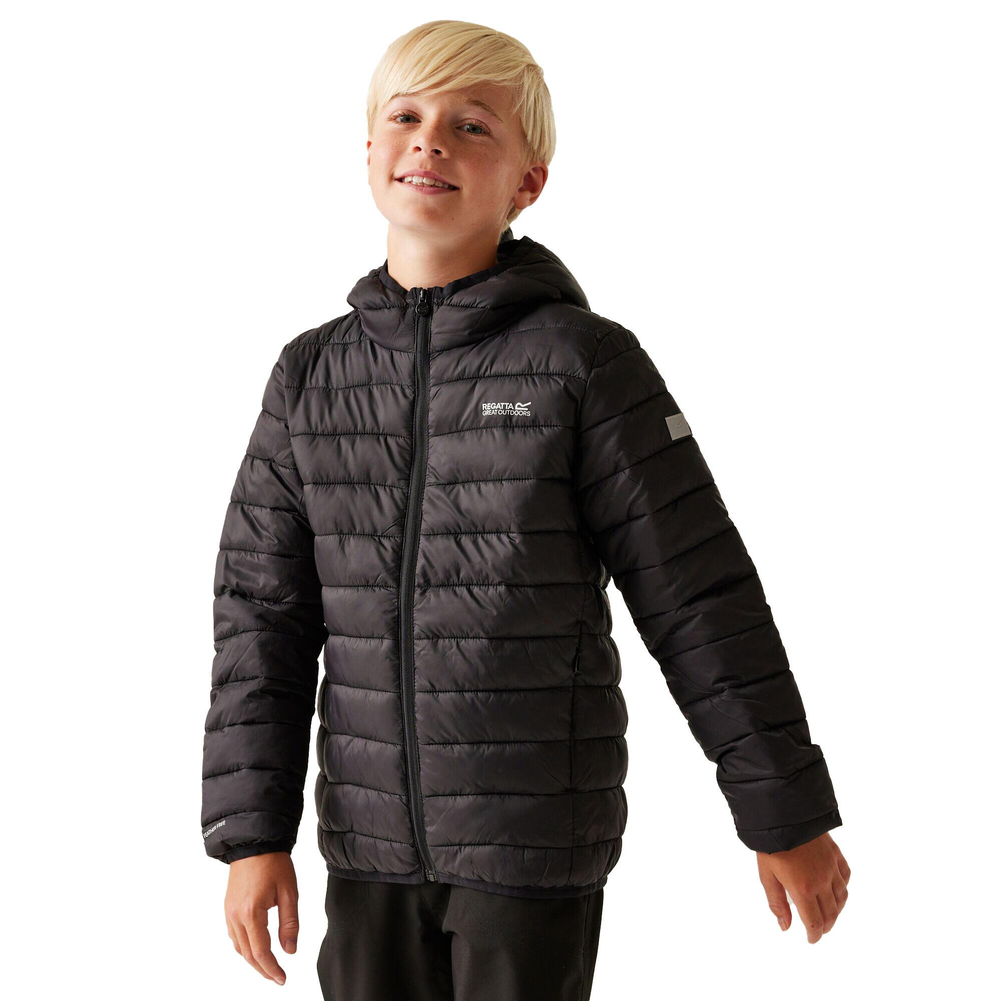 Childrens/Kids Marizion Hooded Padded Jacket (Black) REGATTA | Decathlon