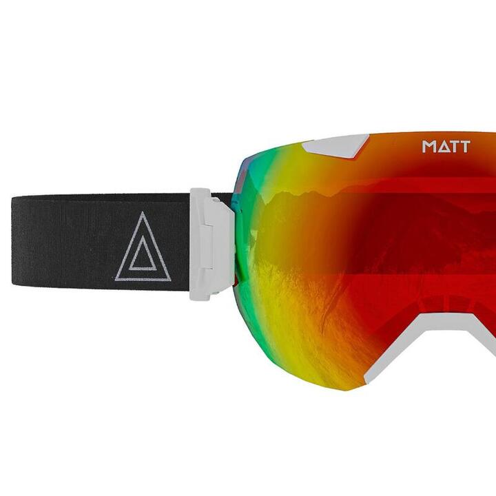 MATT Skibril Synchro Tribands (met 2 lenzen) - Wit | Decathlon