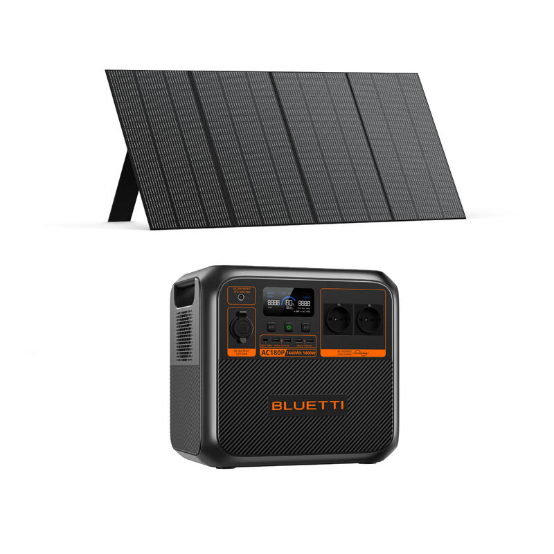 BLUETTI - KIT BLUETTI AC180P Statie alimentare portabila cu panou solar ...