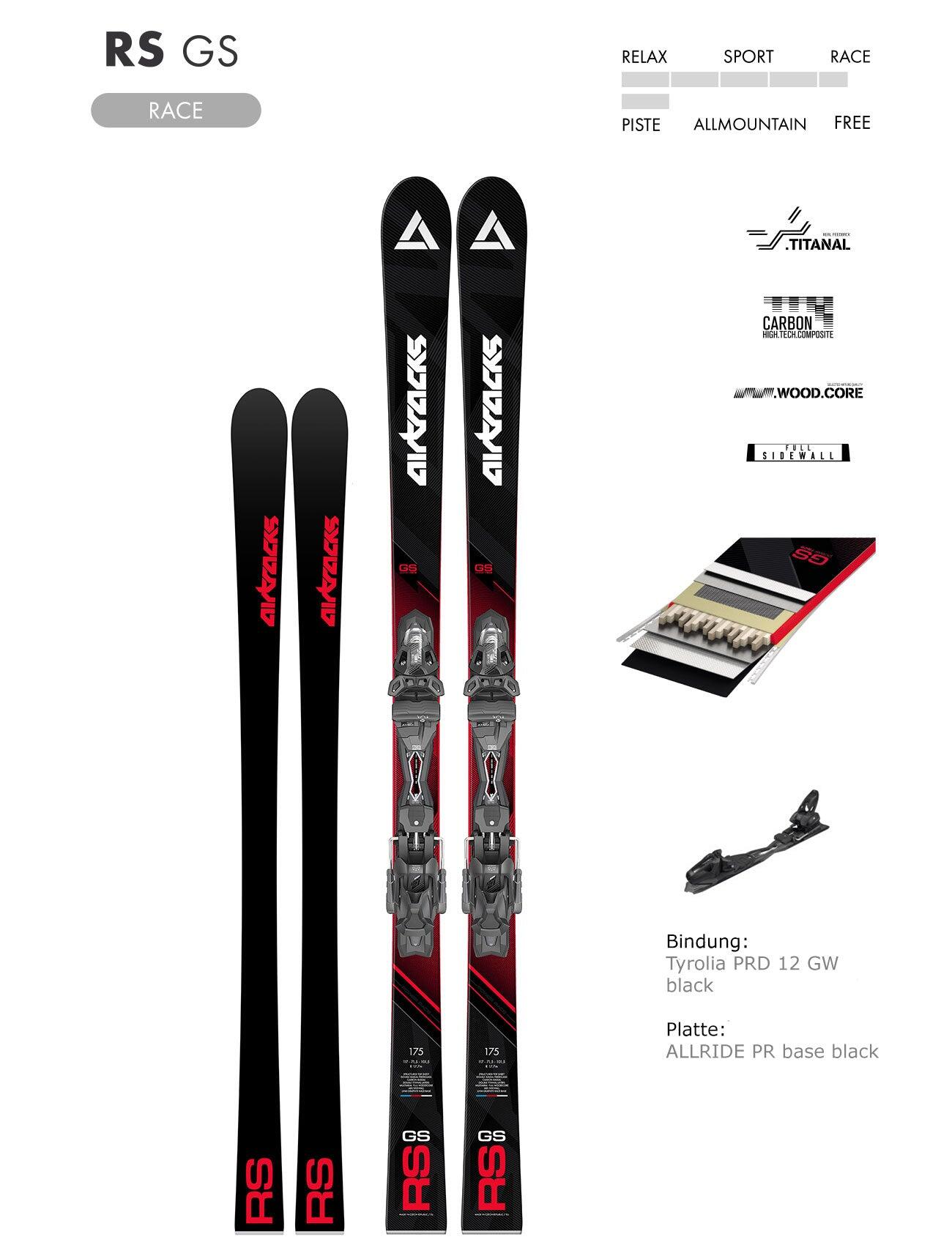 Alpin Ski Master Pro RS GS Race Carver Riesenslalom + Ski Bindung ...