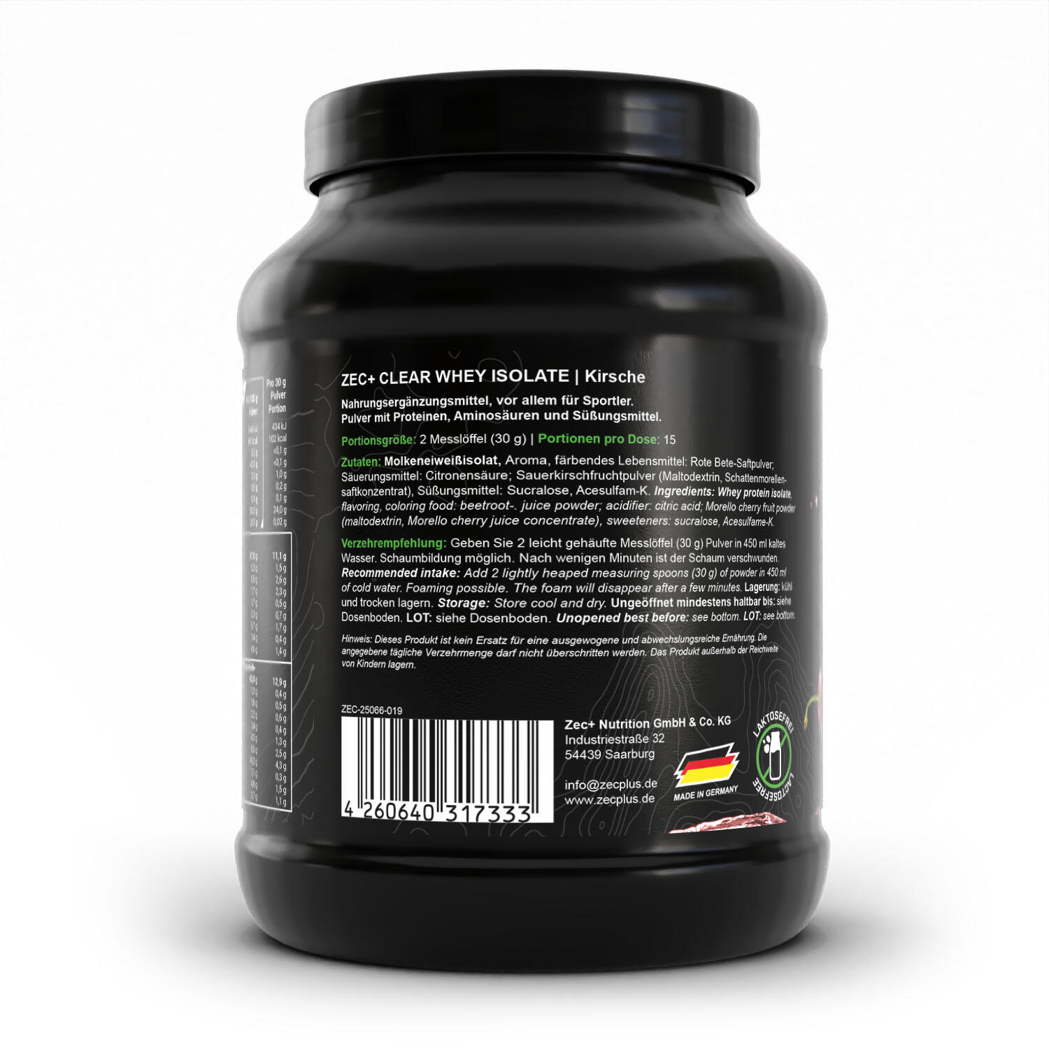 Zec+ Clear Whey Isolate (450g) Crumb Tea Lemon - Eiwitten - Helder ...