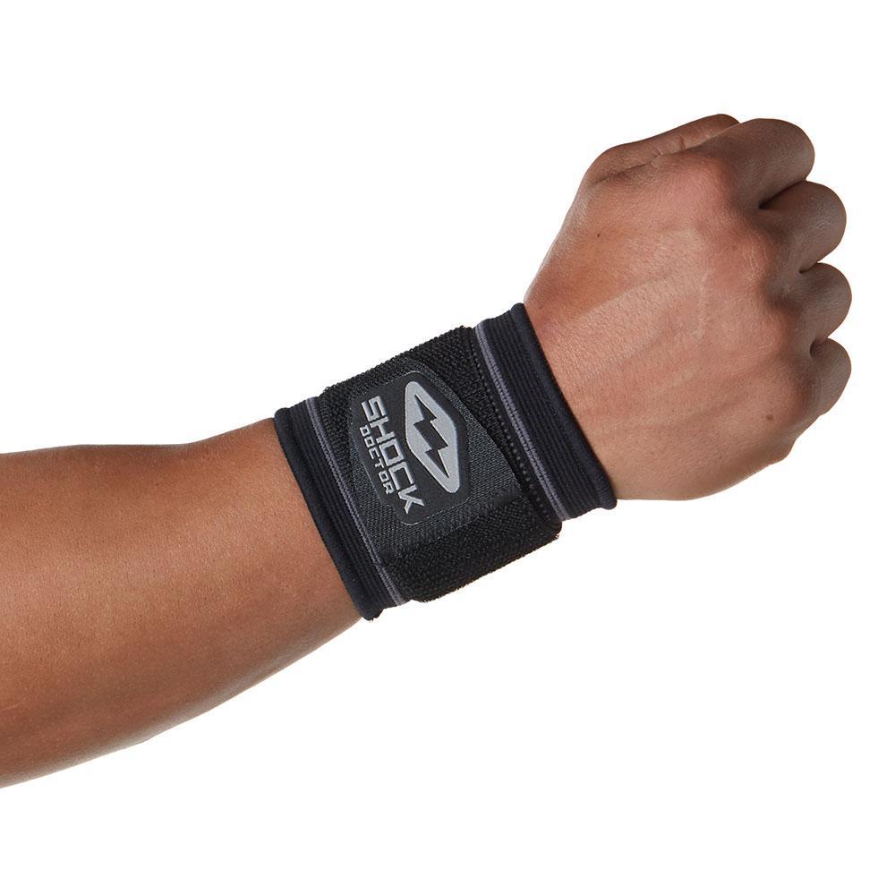 Shock Doctor Wrist Sleeve Strap Support Black Compression Knit Recovery ...