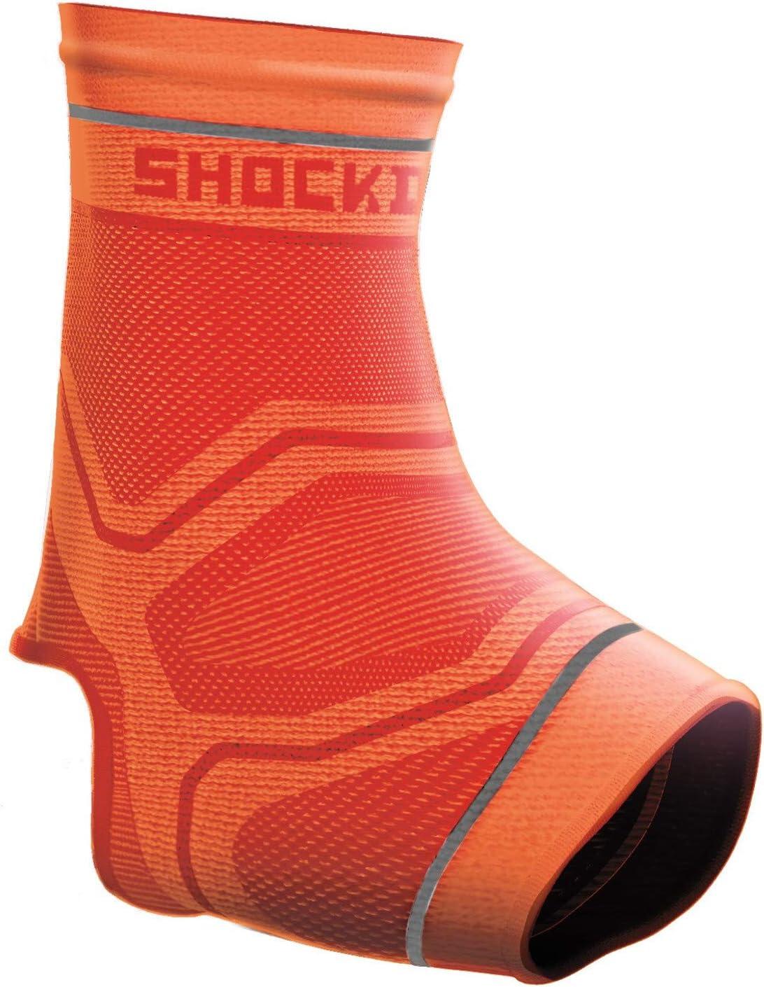 Shock Doctor Ankle Compression Sleeve Support Orange Brace Recovery ...