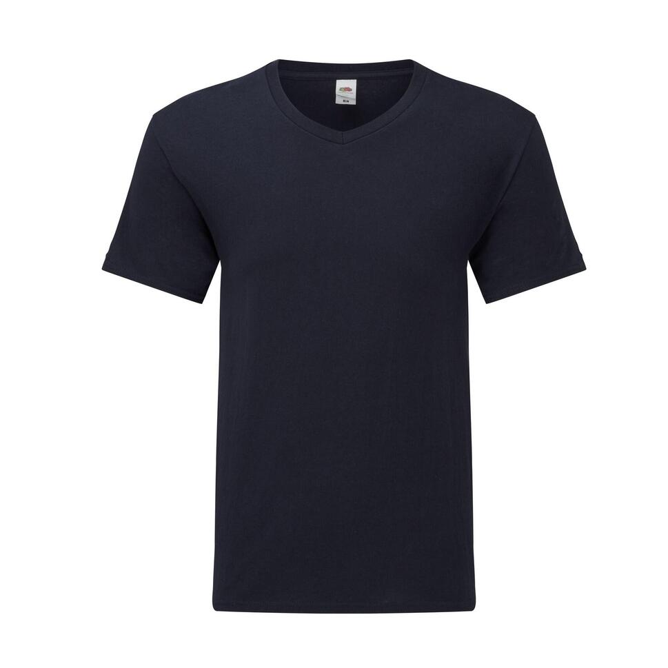 FRUIT OF THE LOOM Heren Iconic 150 V Hals Tshirt (Zwart) | Decathlon