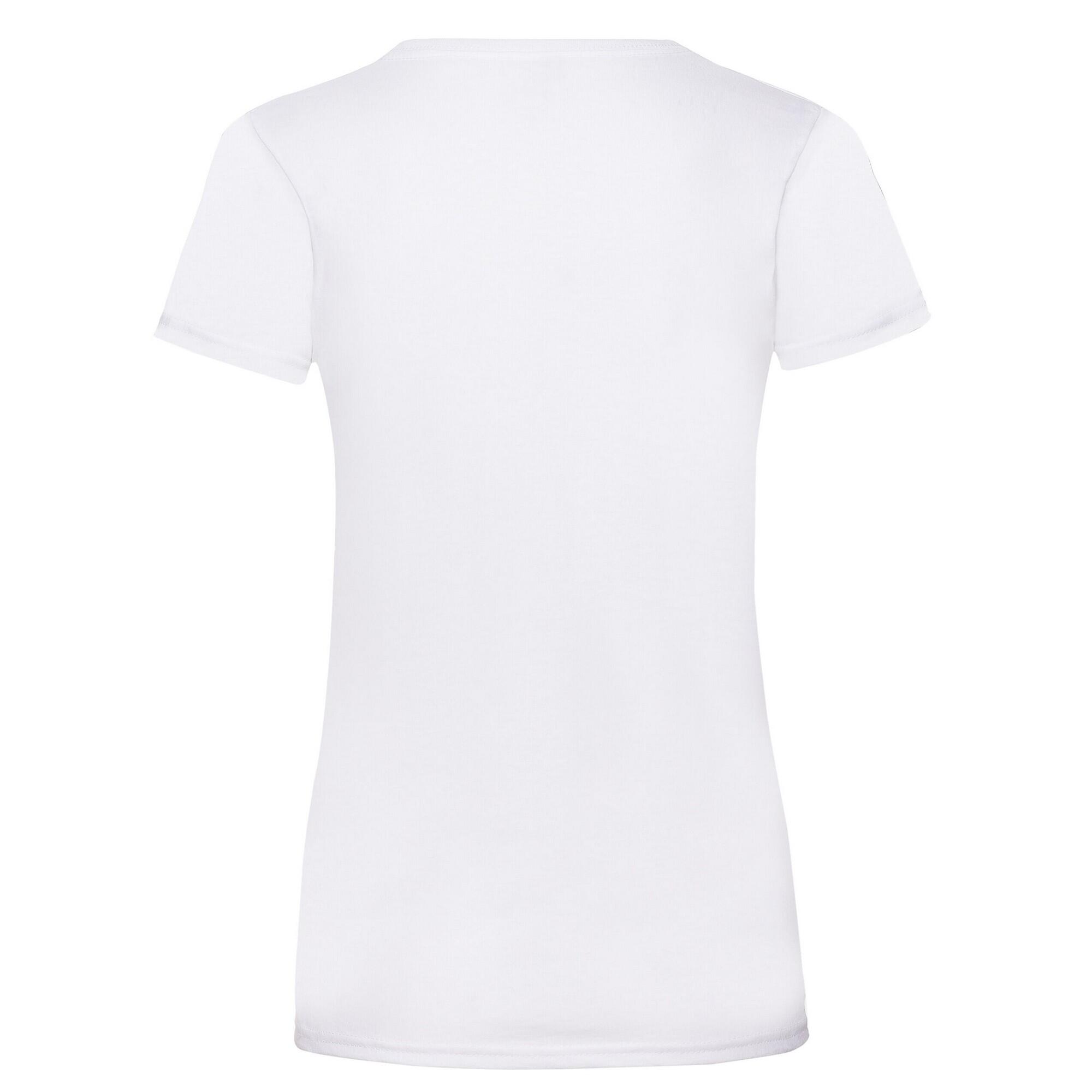 Womens/Ladies Valueweight Lady Fit TShirt (White) FRUIT OF THE LOOM ...