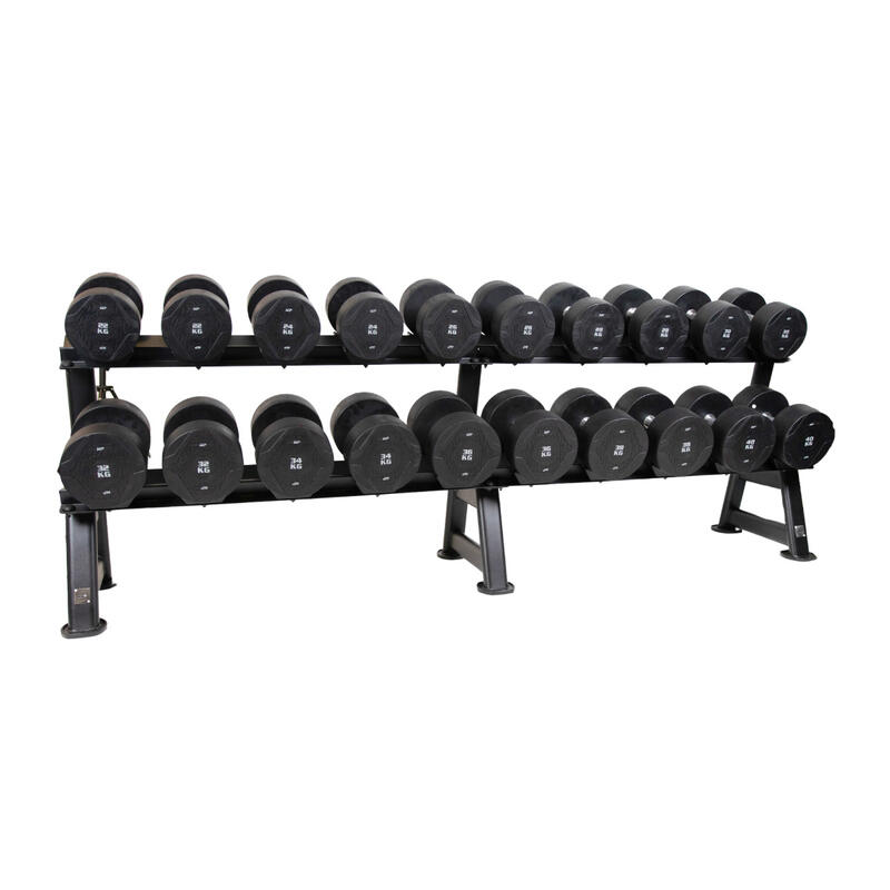 Haltère rond - Caoutchouc - Par pièce - 12 kg MUSCLE POWER | Decathlon