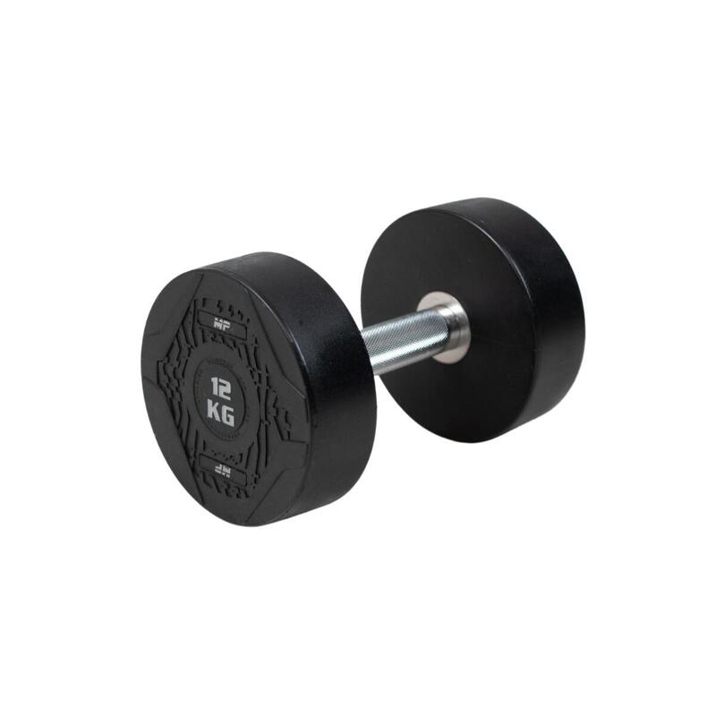 Haltère rond - Caoutchouc - Par pièce - 12 kg MUSCLE POWER | Decathlon