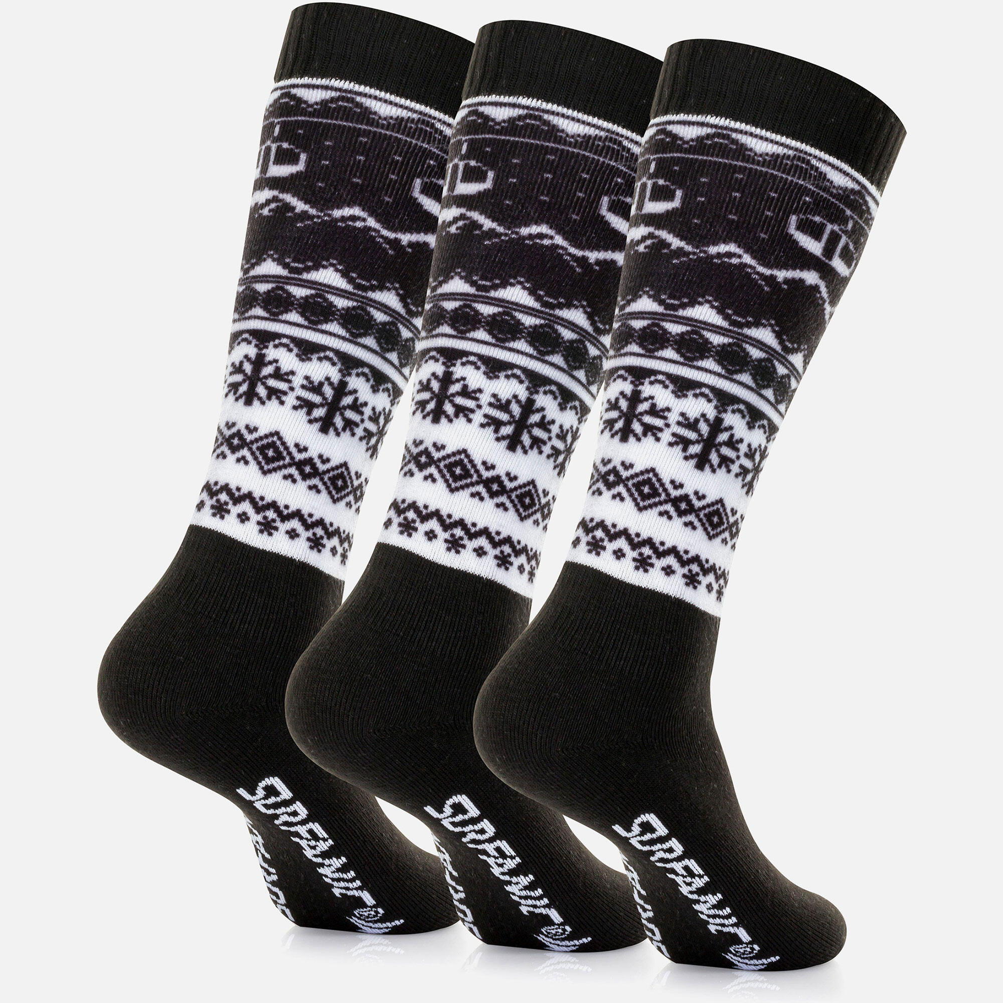 Pro Tech 3pk Fairisle Sock Black | Decathlon