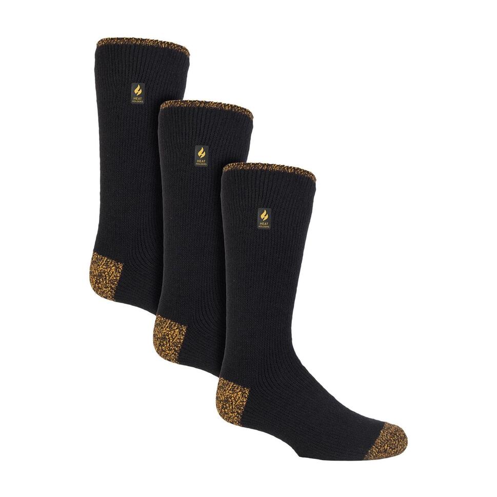 3 Pack Mens Heavy Duty Knee High Work Socks, Long Thermal Boot Socks ...