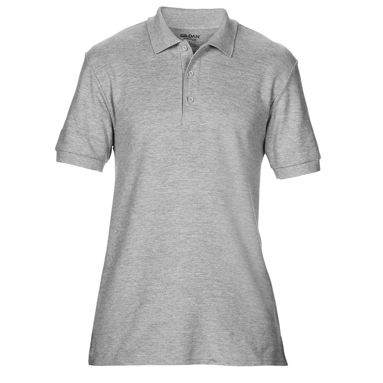 Mens Hammer Double Piqué Welted Sport Polo Shirt (Sports Grey) GILDAN ...