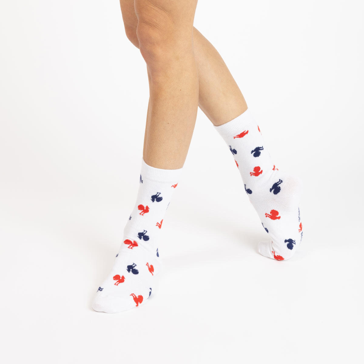 Frankrijk Rugby Witte Sokken Met Blauwe En Rode Hanen FFR | Decathlon