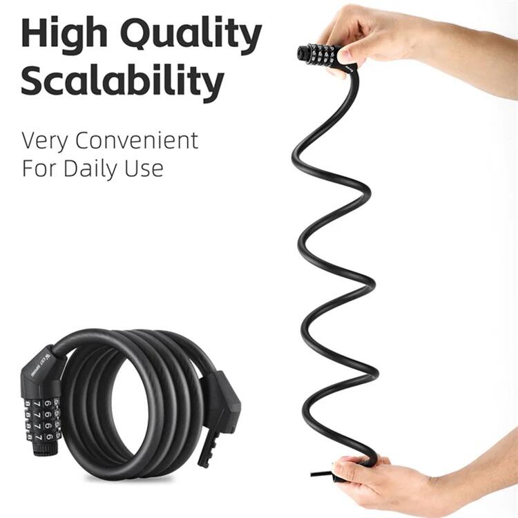Steel Cable Bike Lock with 4-Digit Combination Lock - Decathlon