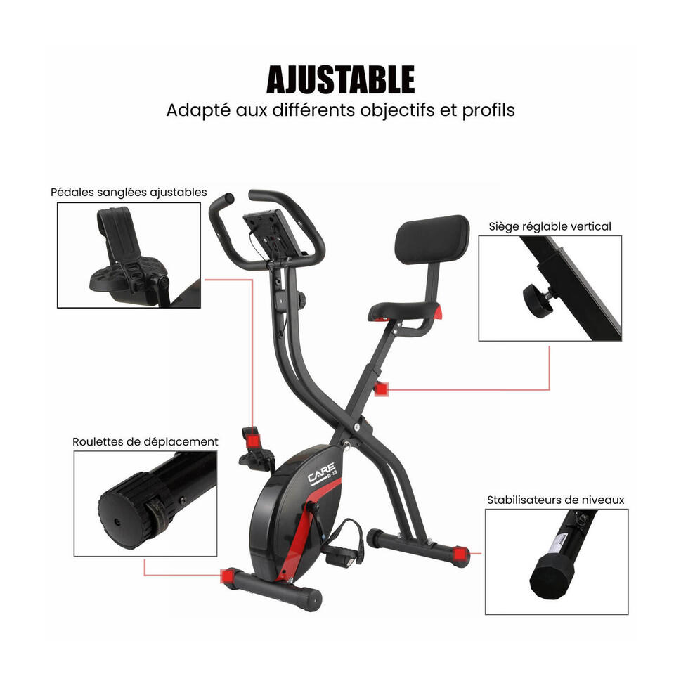 Vélo d'appartement pliable - CARE - CV-315 CARE FITNESS | Decathlon