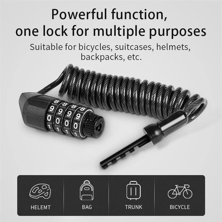 Mini Helmet Lock with 4-Digit Combination Code - Decathlon