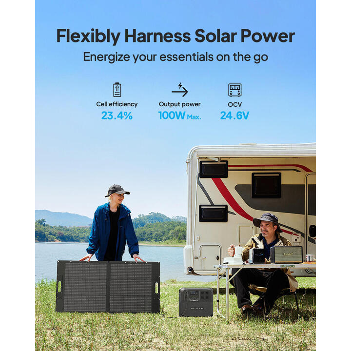 Panel solarny przenośny BLUETTI PV100, 100 W do AC180P/AC70P/AC50P ...