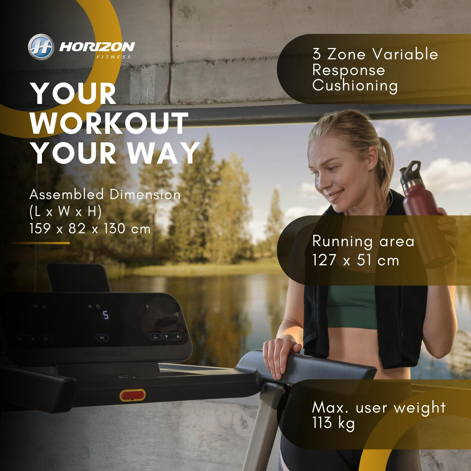 Grade A - Horizon Evolve 3.0 @Zone Treadmill | Decathlon