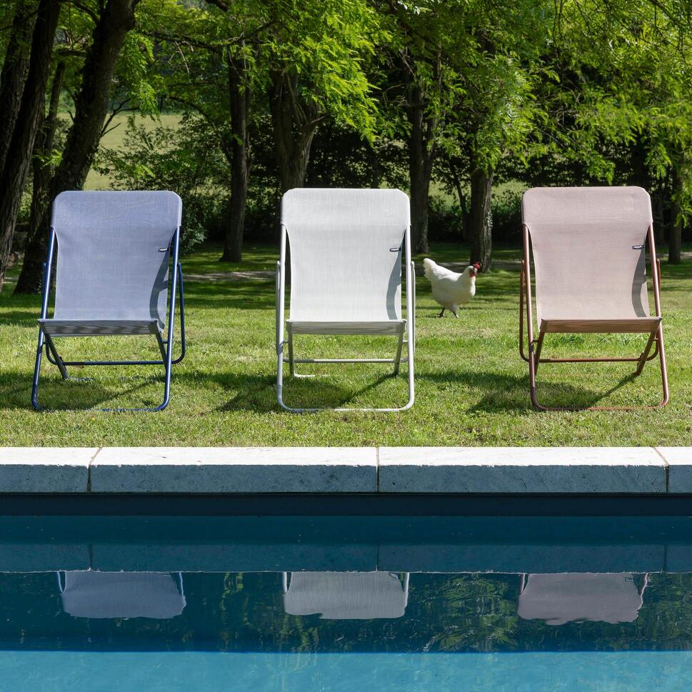 Transat pliant multi-positions - Largeur 58cm - MAXI TRANSAT - Bleu ...