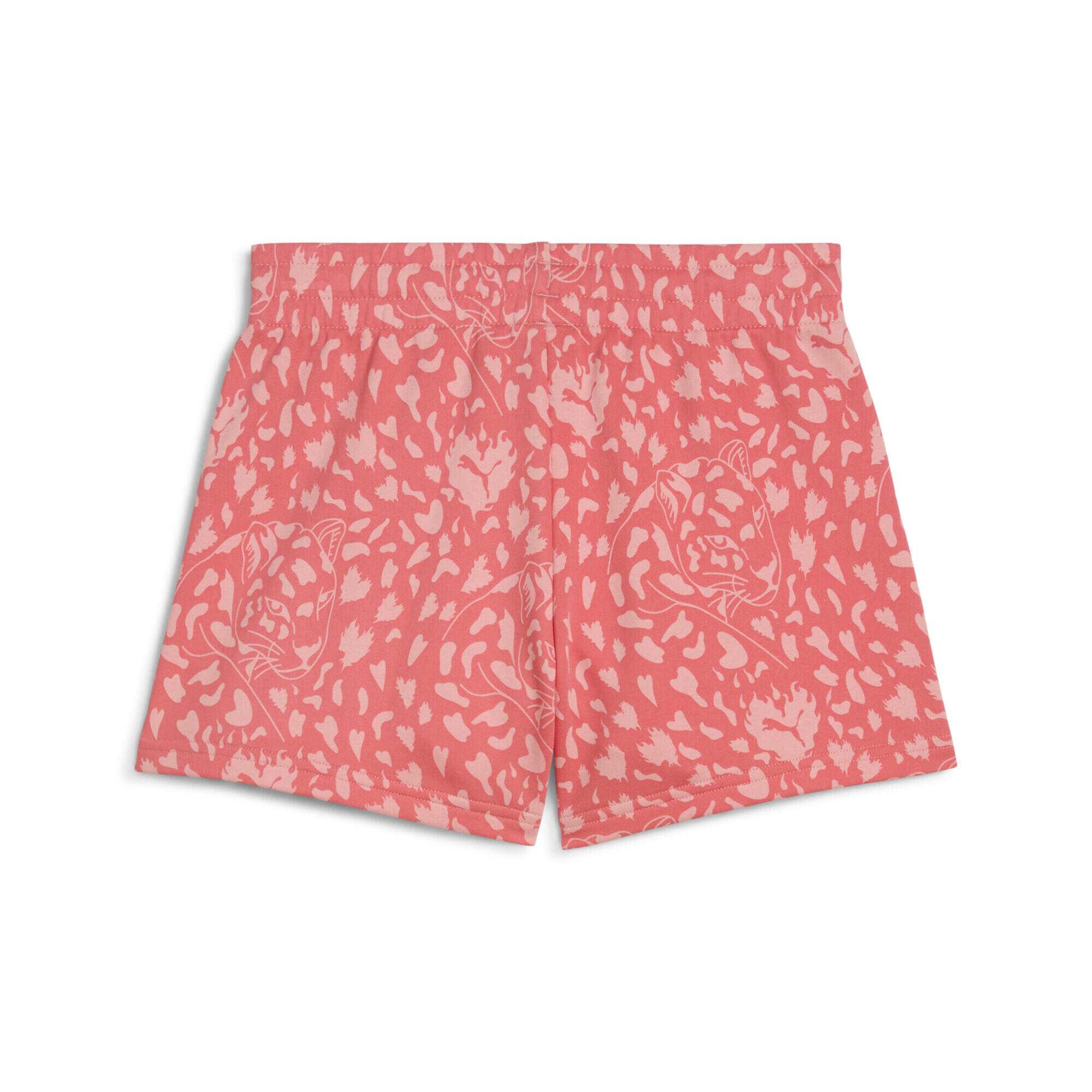 Flaming Love short met hoge taille voor jongeren PUMA Peach Frost Red ...
