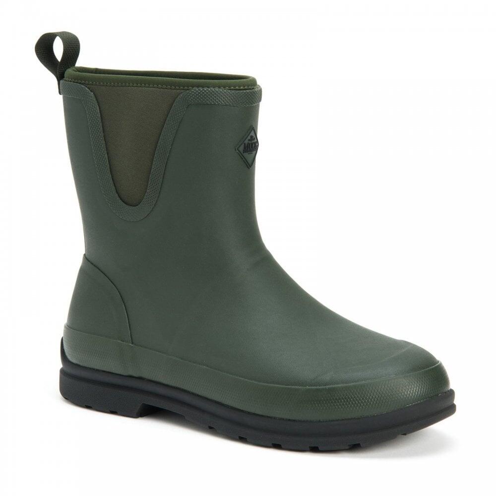 Muck Boots Originals Pull On Mid | Moss | Unisex Pull-on Short Welling ...