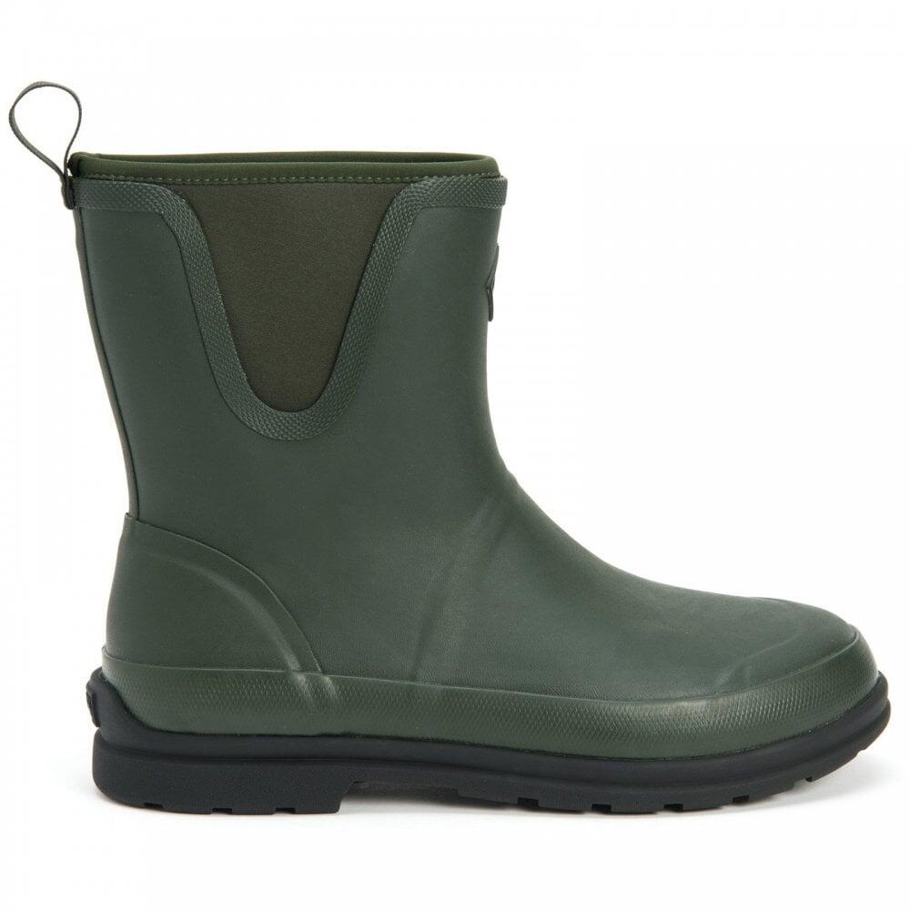 Muck Boots Originals Pull On Mid | Moss | Unisex Pull-on Short Welling ...