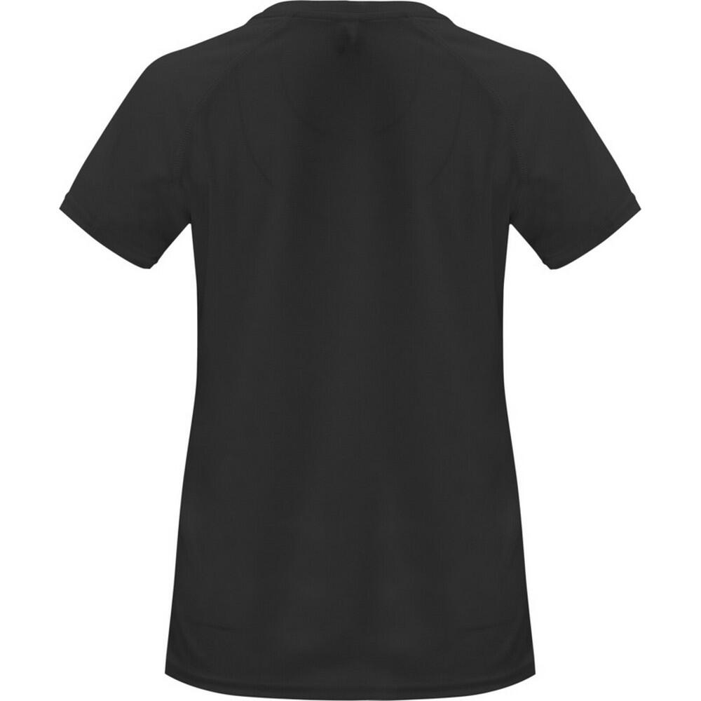 Womens/Ladies Bahrain ShortSleeved Sports TShirt (Solid Black) | Decathlon
