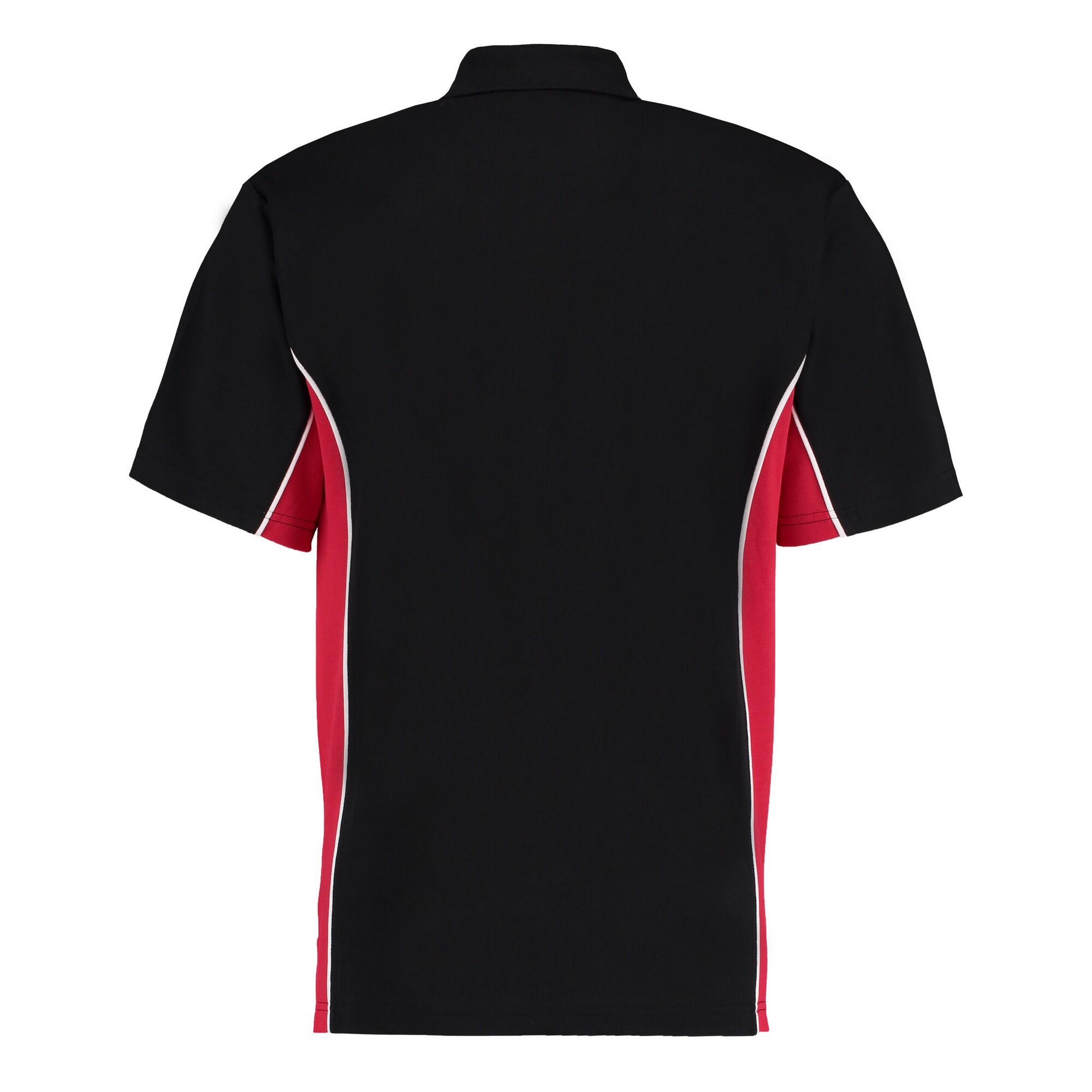 Mens Track Polycotton Pique Polo Shirt (Black/Red) GAMEGEAR | Decathlon