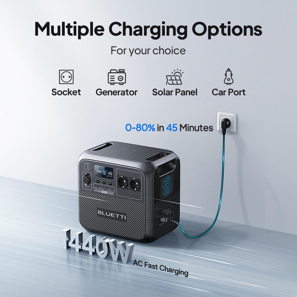 BLUETTI Générateur Électrique Portable AC180 1152Wh Batterie LiFePO4 pour Voyage BLUETTI | Decathlon