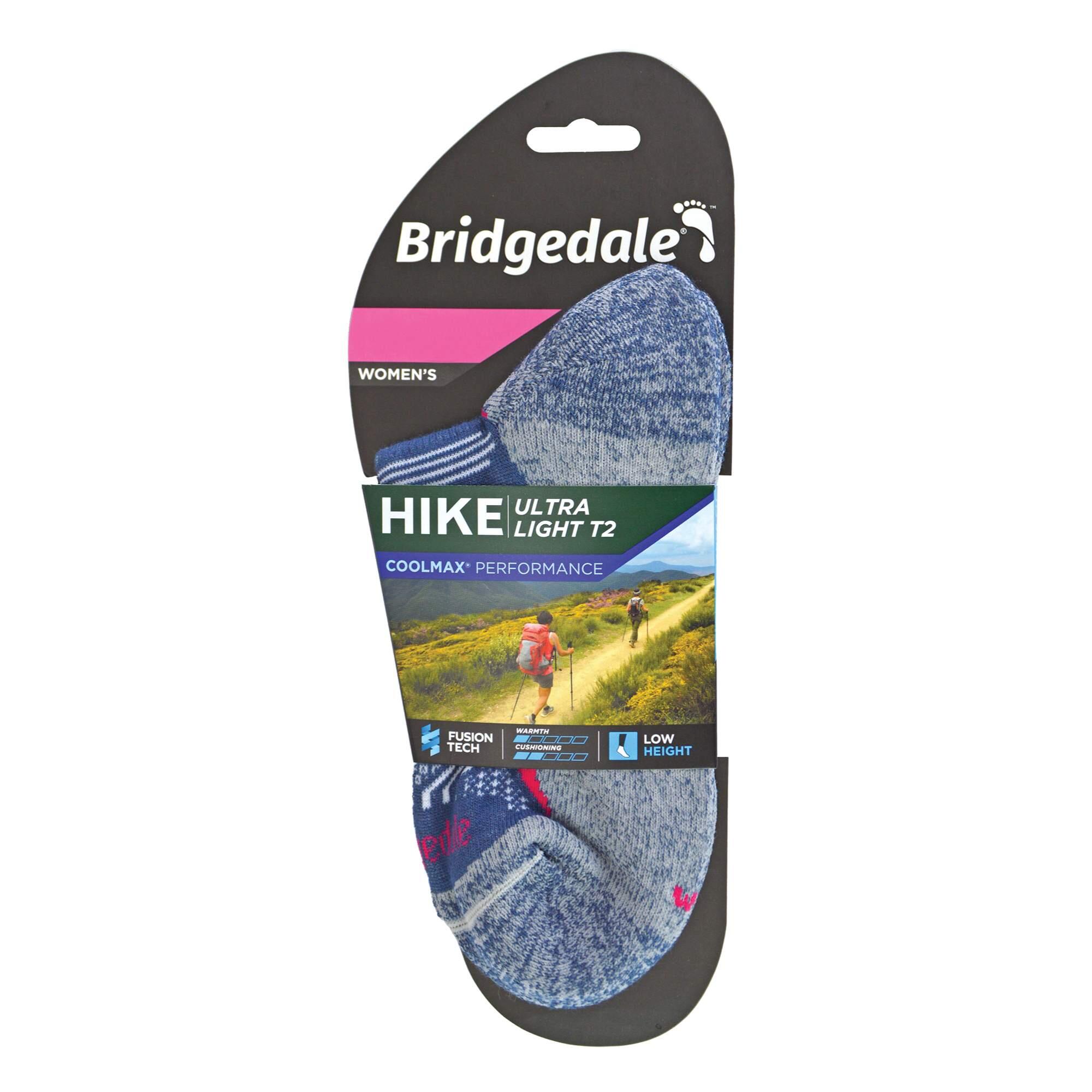 Womens Hiking Ultralight T2 Coolmax Performance Low Cut Socks BRIDGEDALE | Decathlon