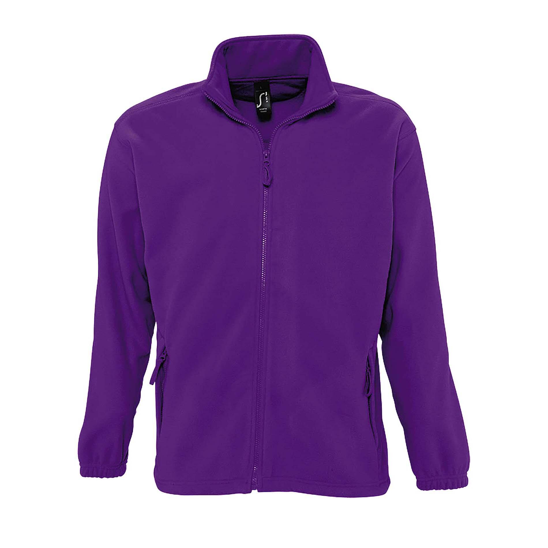 Mens North Full Zip Outdoor Fleece Jacket (Dark Purple) SOL'S | Decathlon