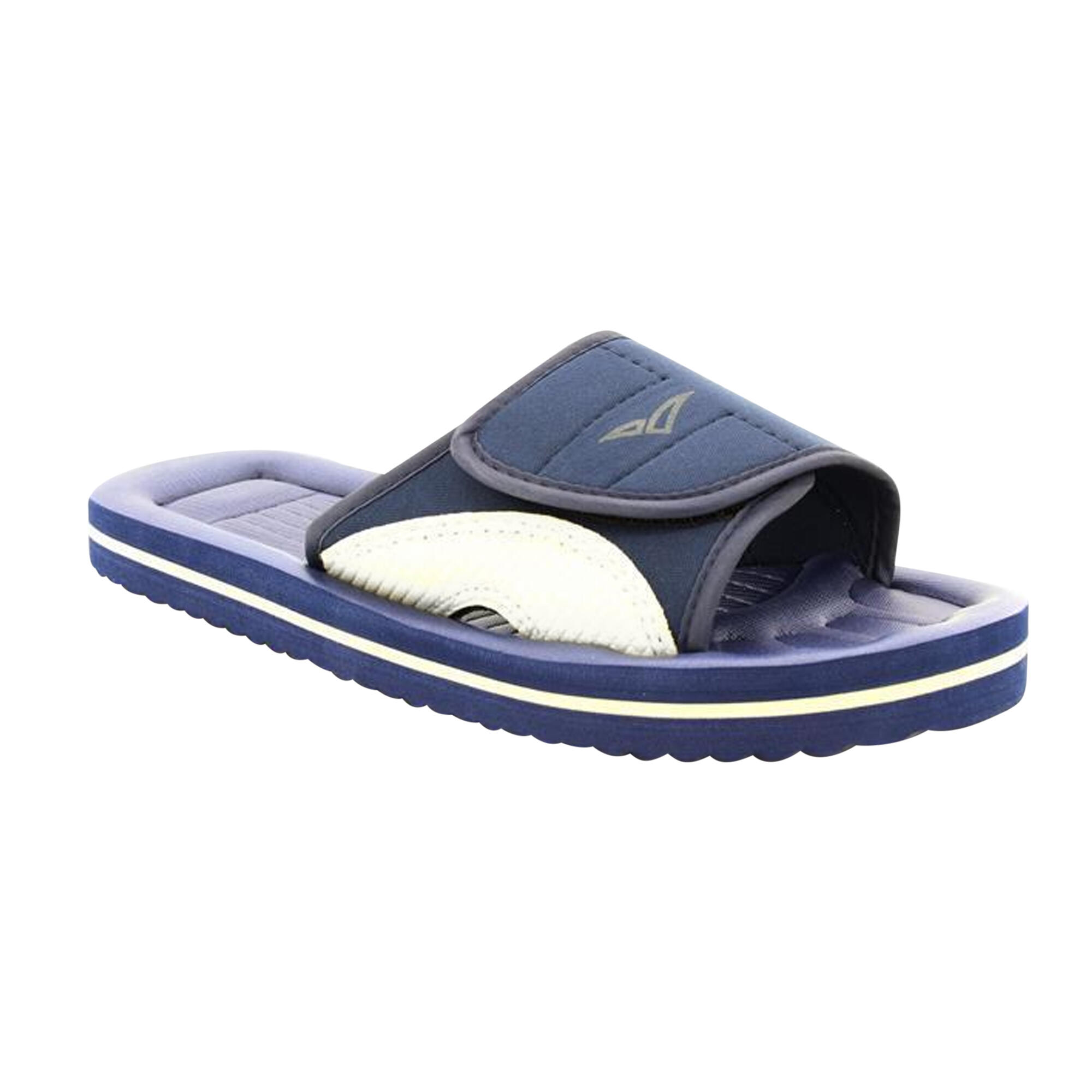 Mens Surfer Touch Fastening Beach Mule Pool Shoes (Navy Blue/Grey) PDQ ...