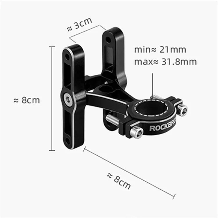 ROCKBROS - Adaptor suport bidon biciclete dublu, rotire 360°, negru ...