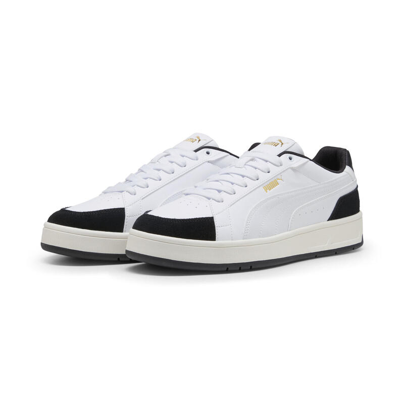 Sneakers Court Classico Unisexe PUMA Warm White Team Royal Blue PUMA ...