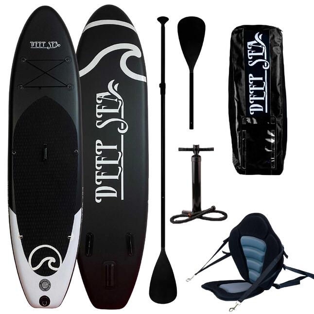 DEEP SEA Deep Sea SUP Board Set Pro (300cm), zwart | Decathlon
