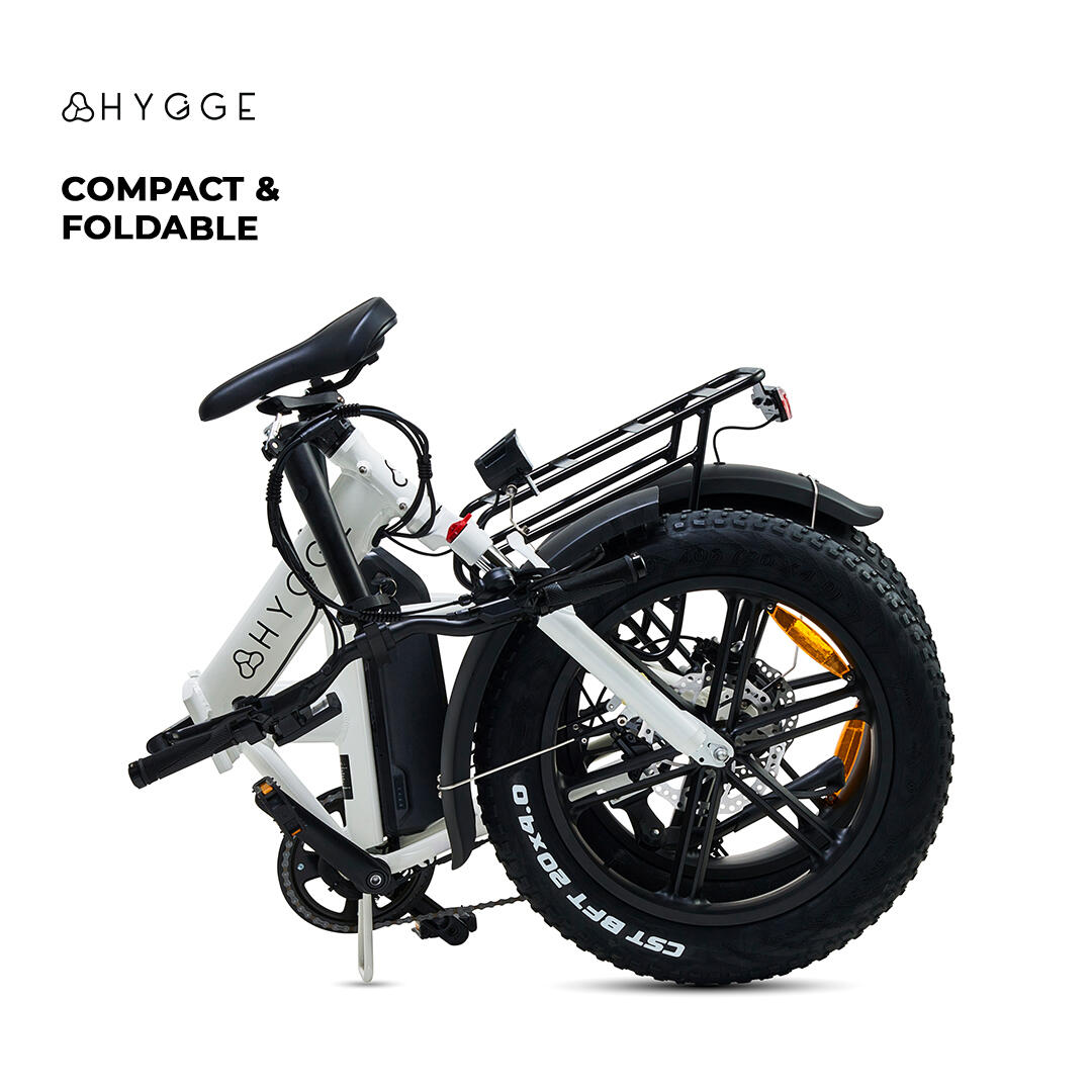 Vester Folding Fat Tyre E Bike 36V 14.5Ah Heron White
