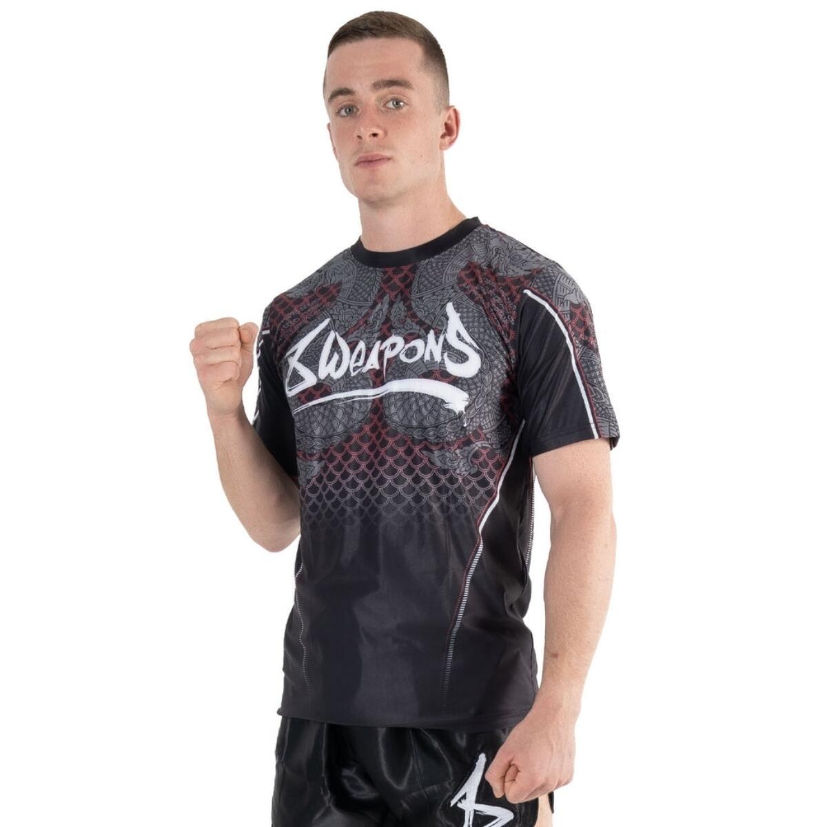 8 WEAPONS Functional T-Shirt, Naga Yant, black-red M 8 WEAPONS | Decathlon