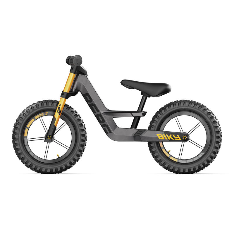 Rowerek biegowy Biky Cross 12 lekka rama z magnezu, szary BERG | Decathlon