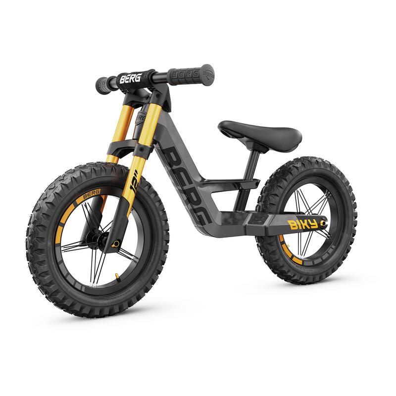 Rowerek biegowy Biky Cross 12 lekka rama z magnezu, szary BERG | Decathlon