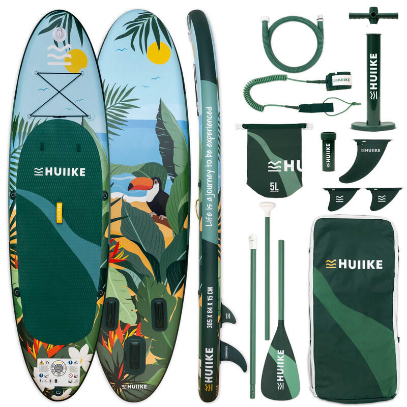 HUIIKE - Placă Stand Up Paddle Gonflabil Accesorii HUIIKE, Verde ...