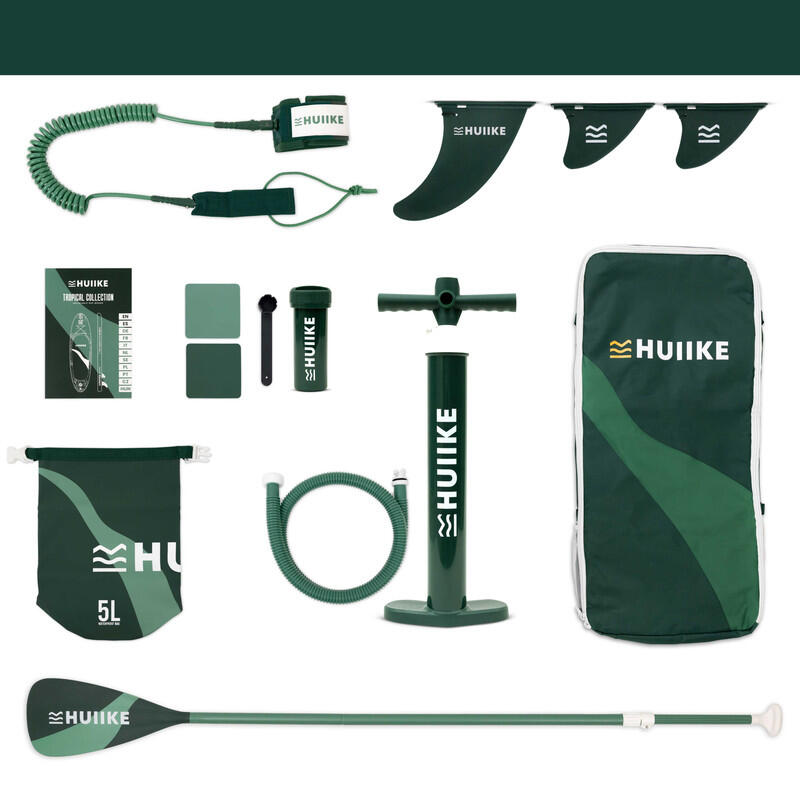 HUIIKE - Placă Stand Up Paddle Gonflabil Accesorii HUIIKE, Verde ...