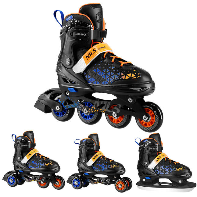 NILS EXTREME Brave Nils Extreme NH18190A 4-in-1 inline skates met ...