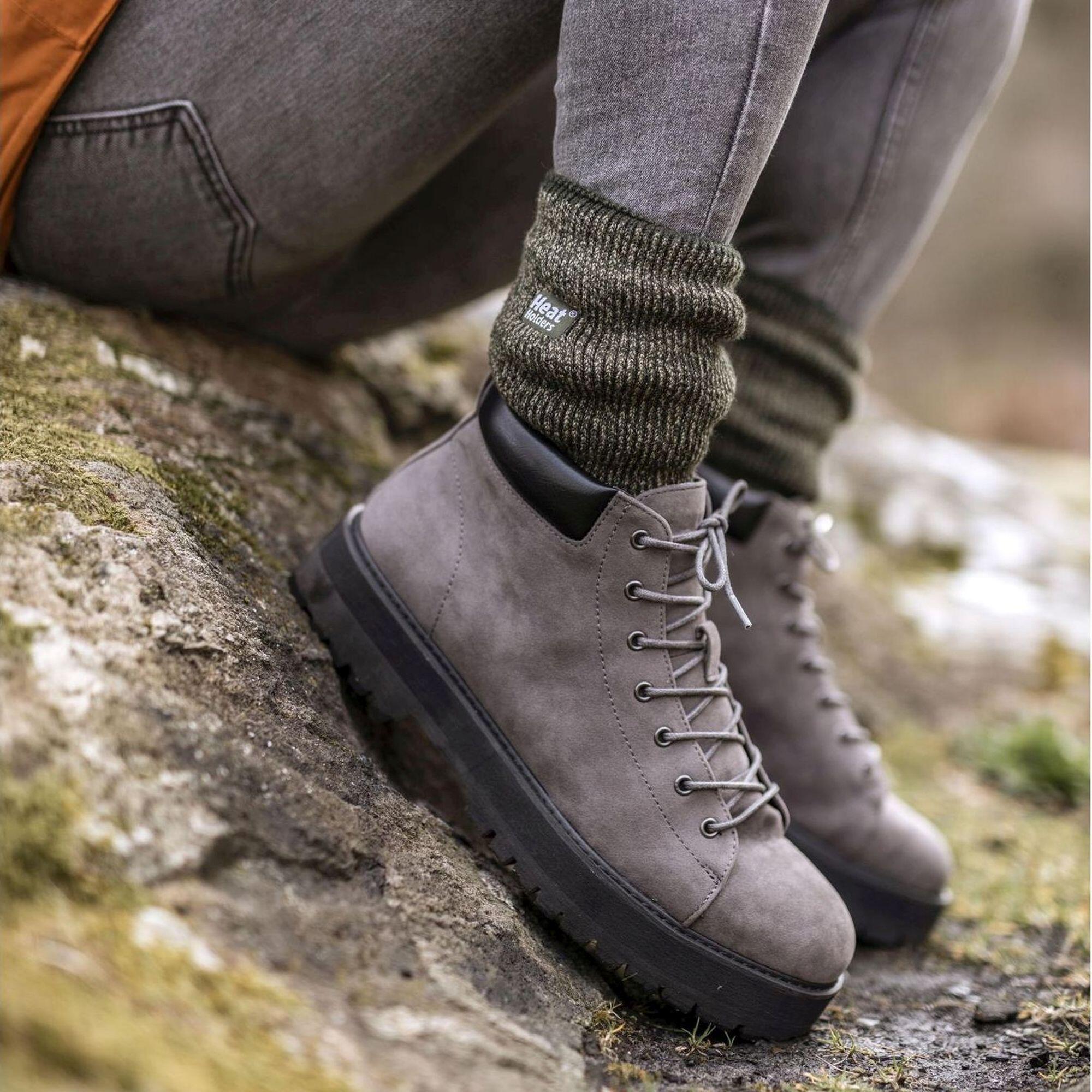 Mens Outdoor Winter Warm Thermal Merino Wool Socks HEAT HOLDERS | Decathlon